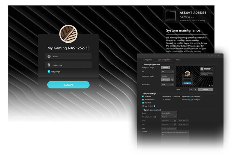 Refreshed Sign In Page Design | ASUSTOR NAS