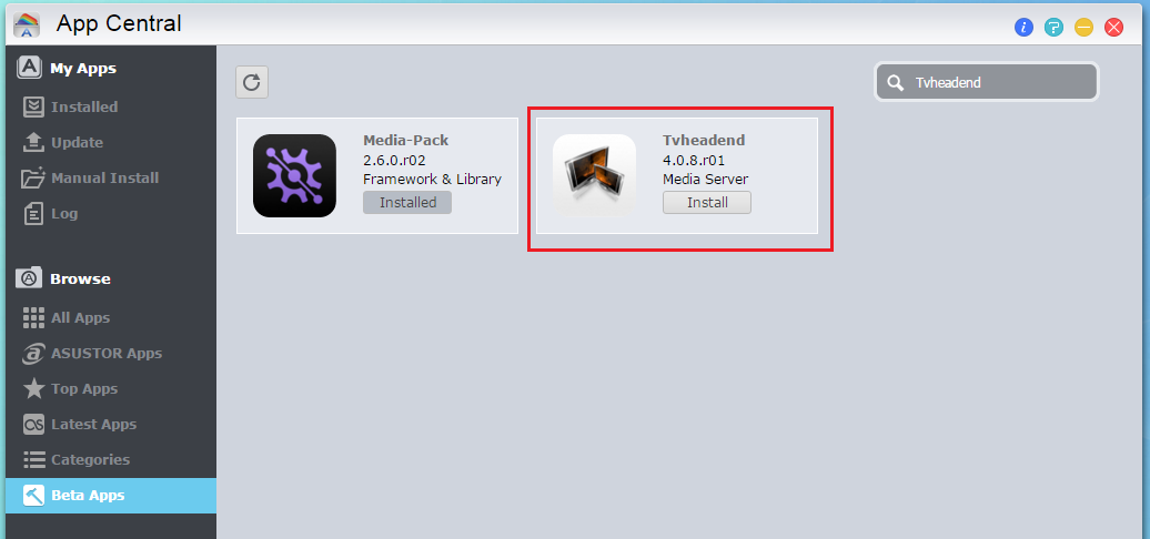 Using Tvheadend - ASUSTOR NAS