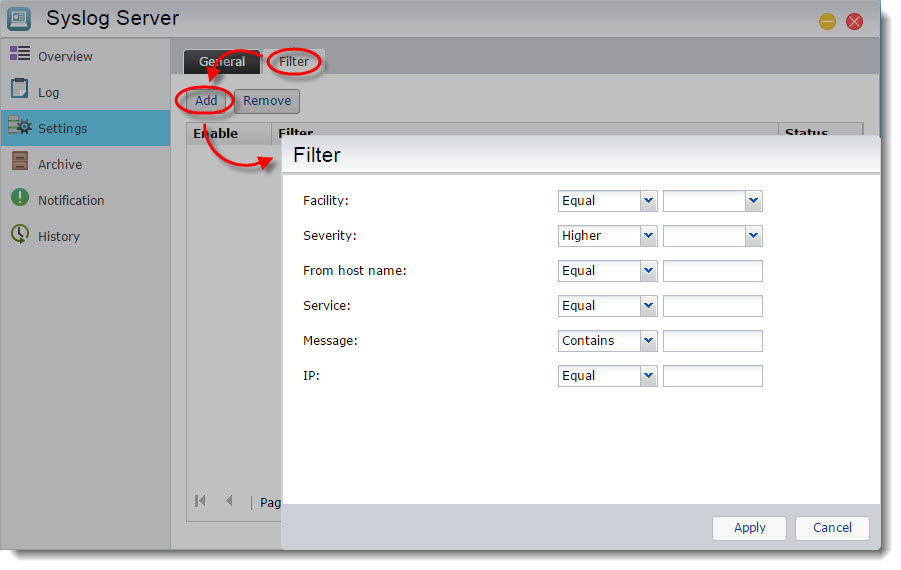 將 NAS 設定為 Syslog 伺服器 - ASUSTOR NAS