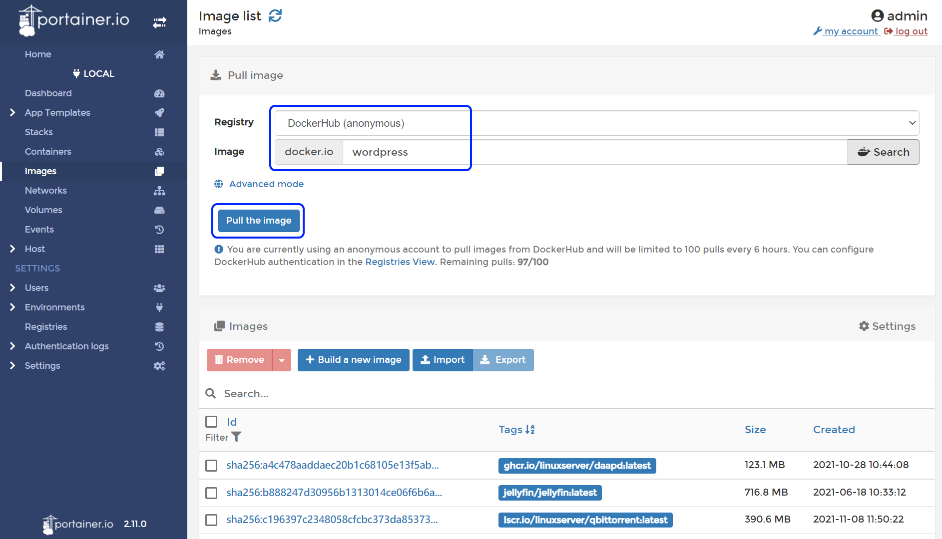 Portainer 基本功能介紹 - ASUSTOR NAS