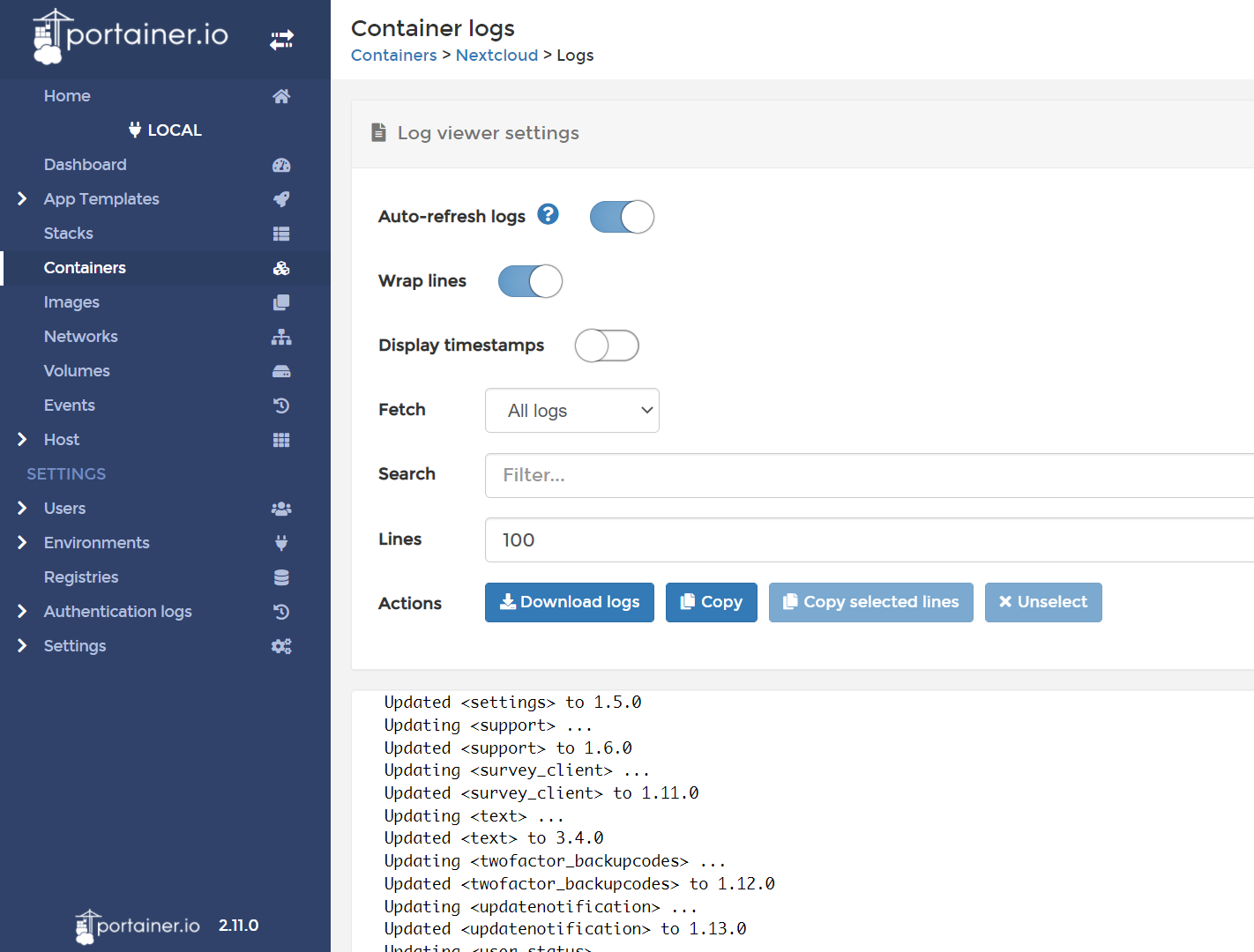 Portainer 基本功能介紹 - ASUSTOR NAS